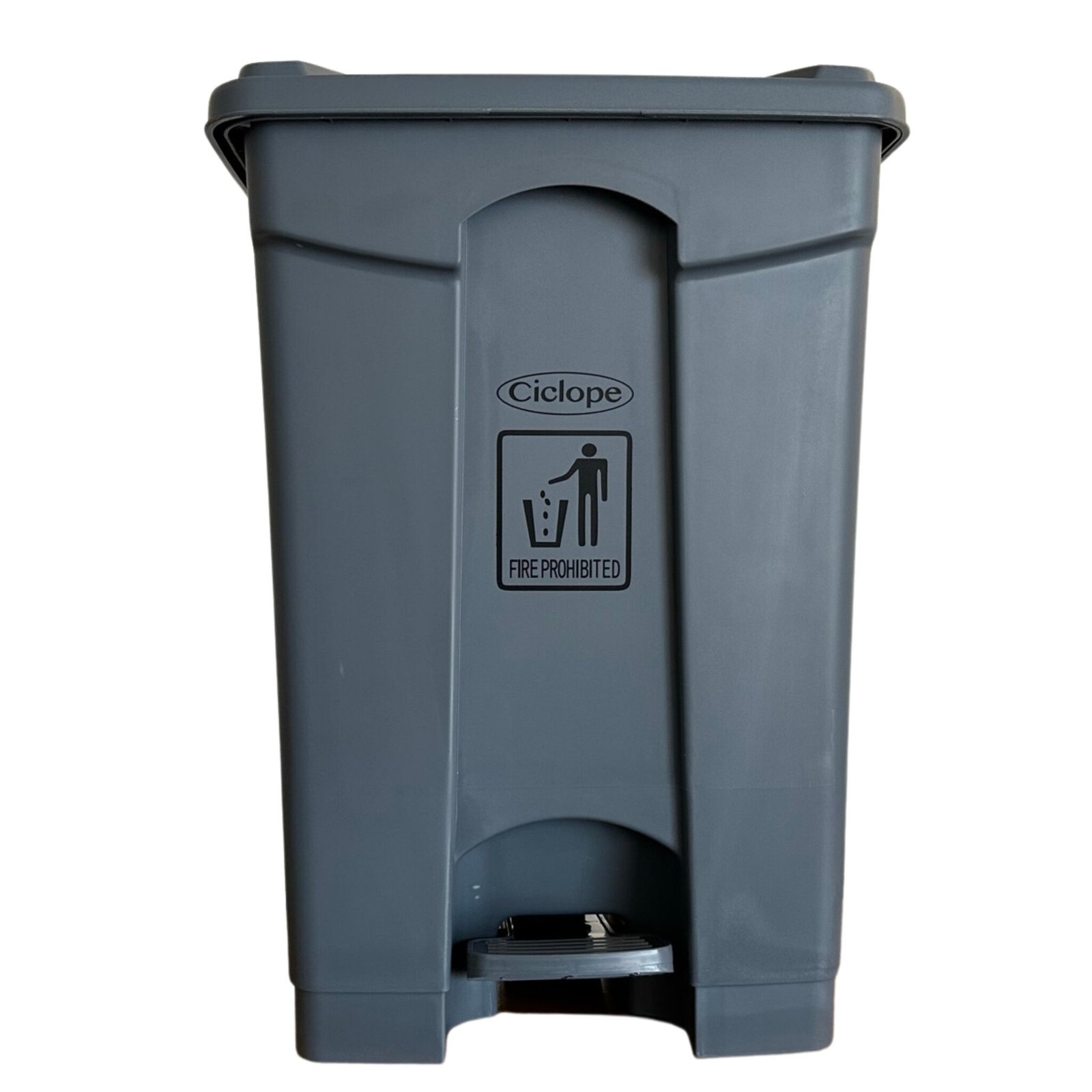 Basurero Cuadrado Gris de Pedal - Gustamar